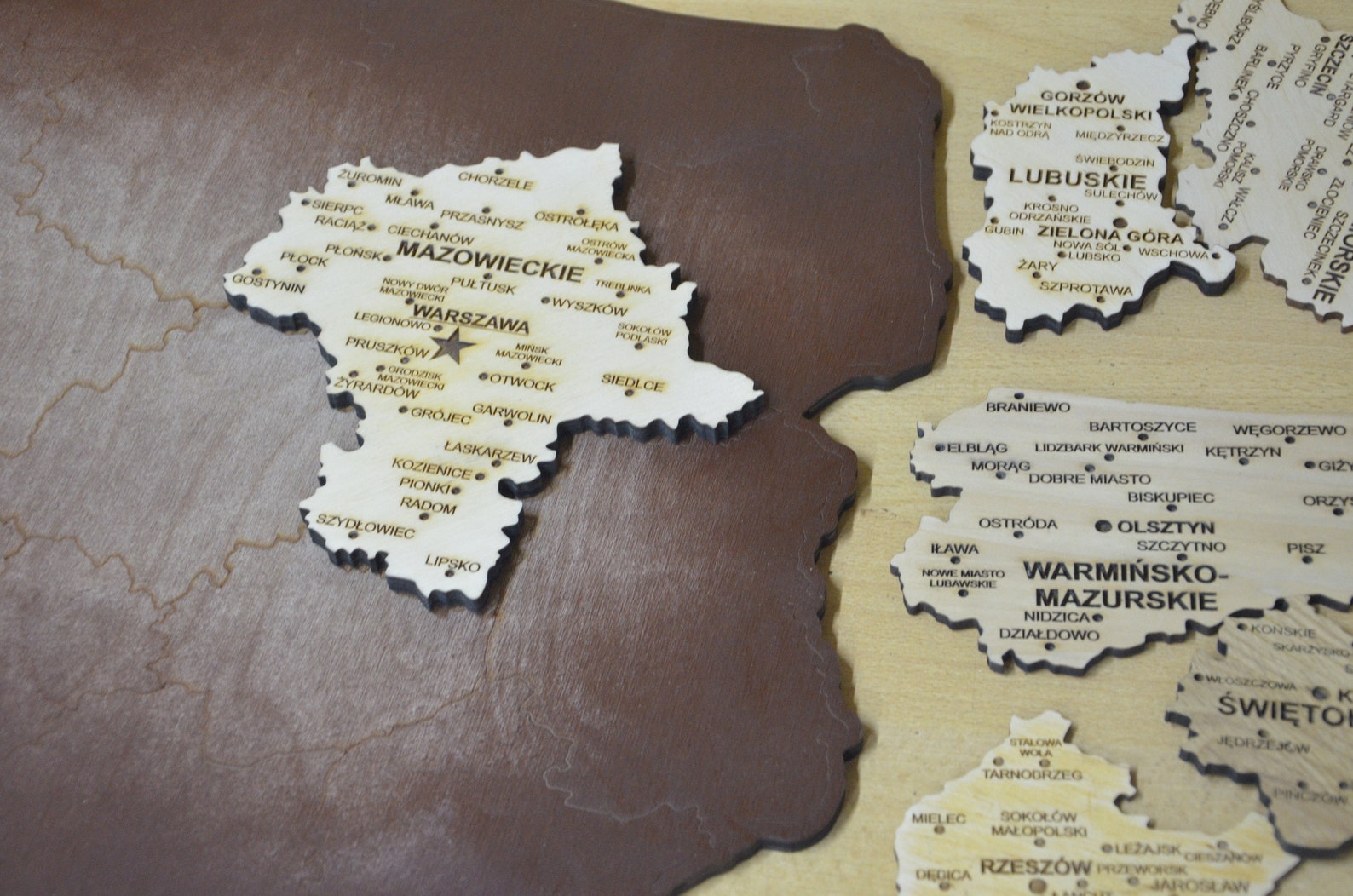 Poland Map Digital File for Laser Cutting, Polish Puzzle Map Dxf Pdf ...