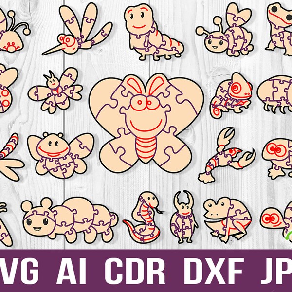 Wooden Bug Puzzles - Etsy