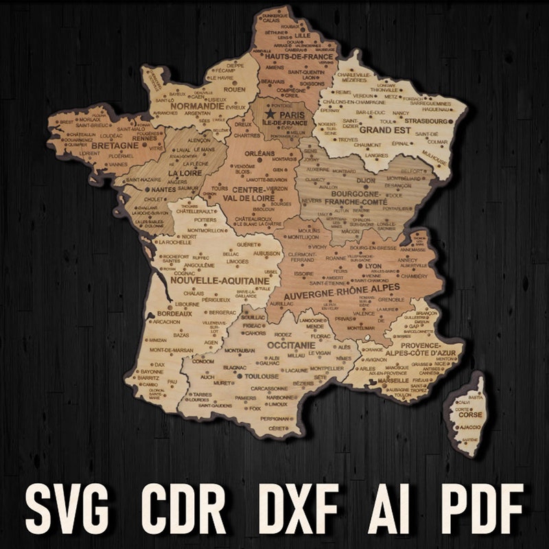 France Map Svg - Etsy