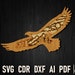 Eagle Svg Layered Cut File, 3D Eagle Multilayer Laser Cut Files for ...