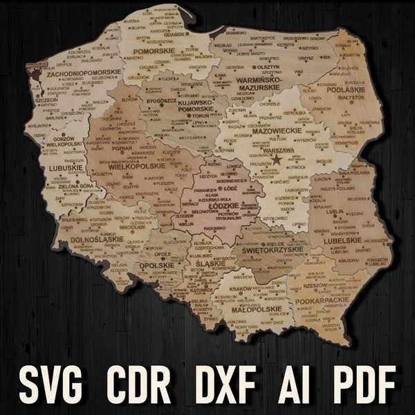 Poland Map Svg - Etsy