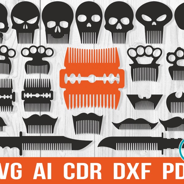 Beard Comb Svg Files - Etsy