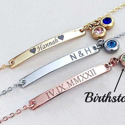 Personalized Engraved Bracelet Custom Bracelet Inspirational - Etsy ...