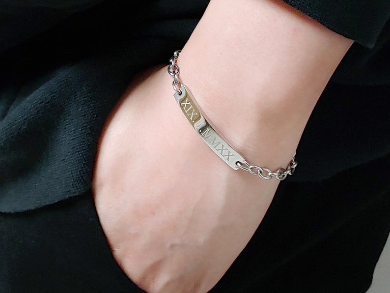 Personalized Mens Bracelet Mens Custom Bracelet Boyfriend | Etsy