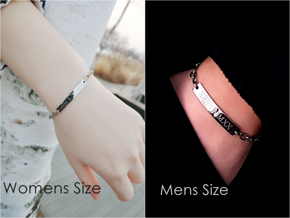 Personalized Mens Bracelet Mens Custom Bracelet Boyfriend | Etsy