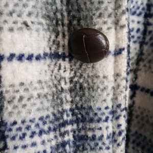 Vintage JOE BLOGGS Fleese Winter Jacket Mens Wool Mixed Fibres Check XL ...