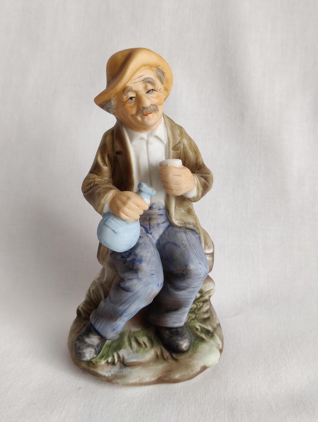 Vintage Porcelain Figurine Old Man - Etsy