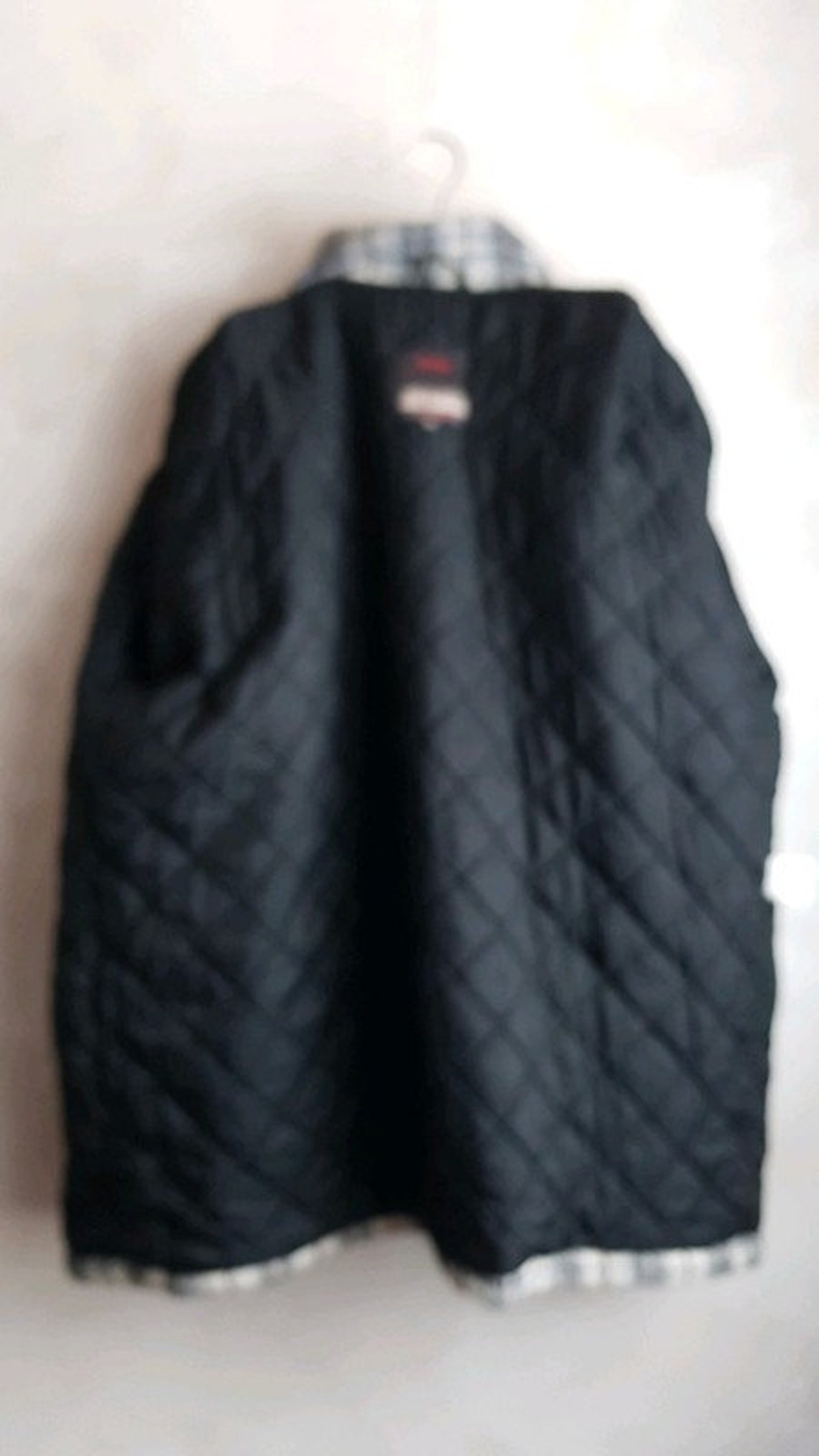 Vintage JOE BLOGGS Fleese Winter Jacket Mens Wool Mixed Fibres Check XL ...