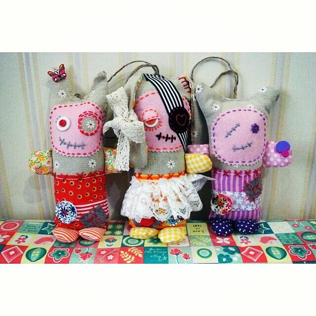 Handmade Monster Doll, Stuffed Monster Toy, Halloween and Christmas ...