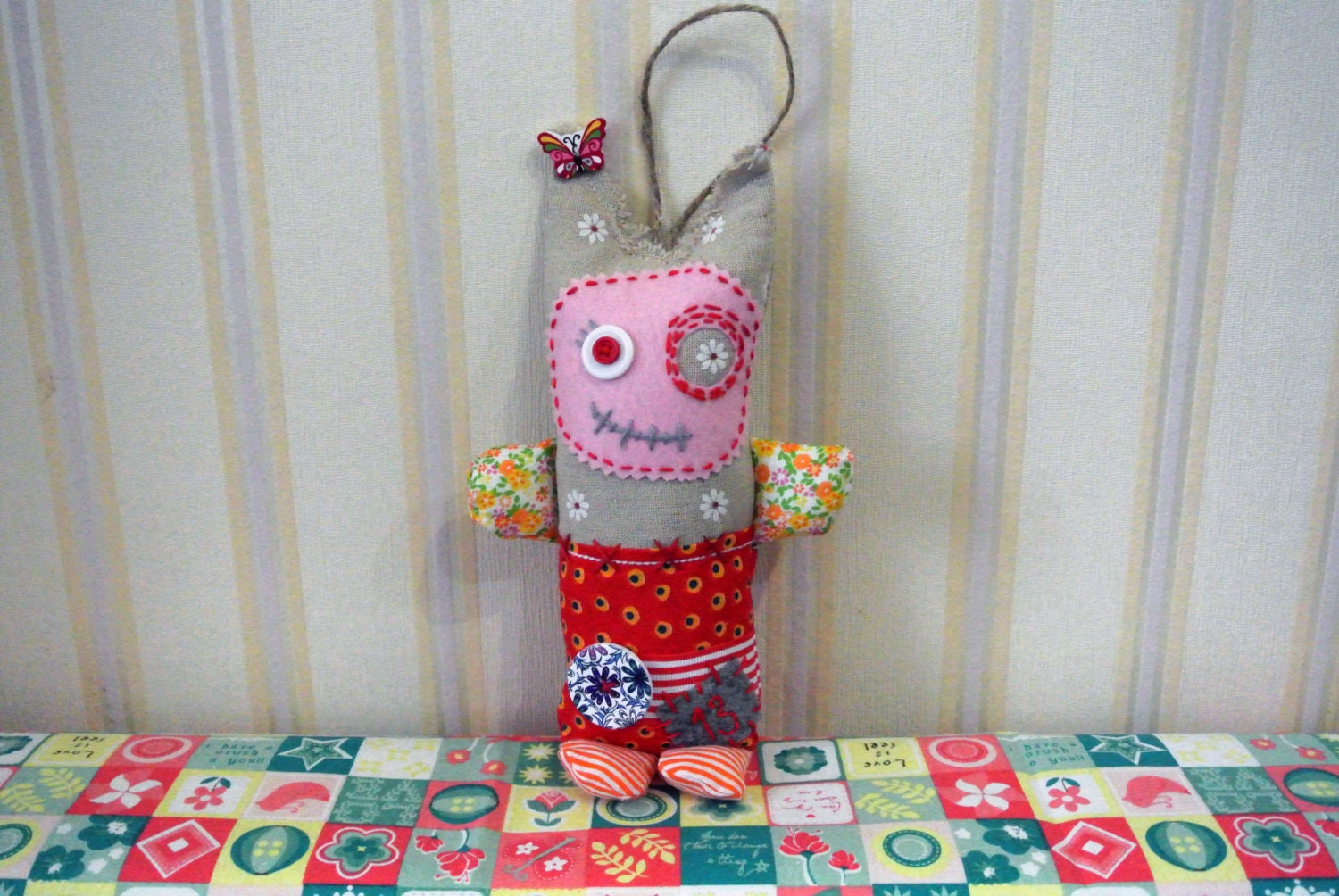 Handmade Monster Doll, Stuffed Monster Toy, Halloween and Christmas ...
