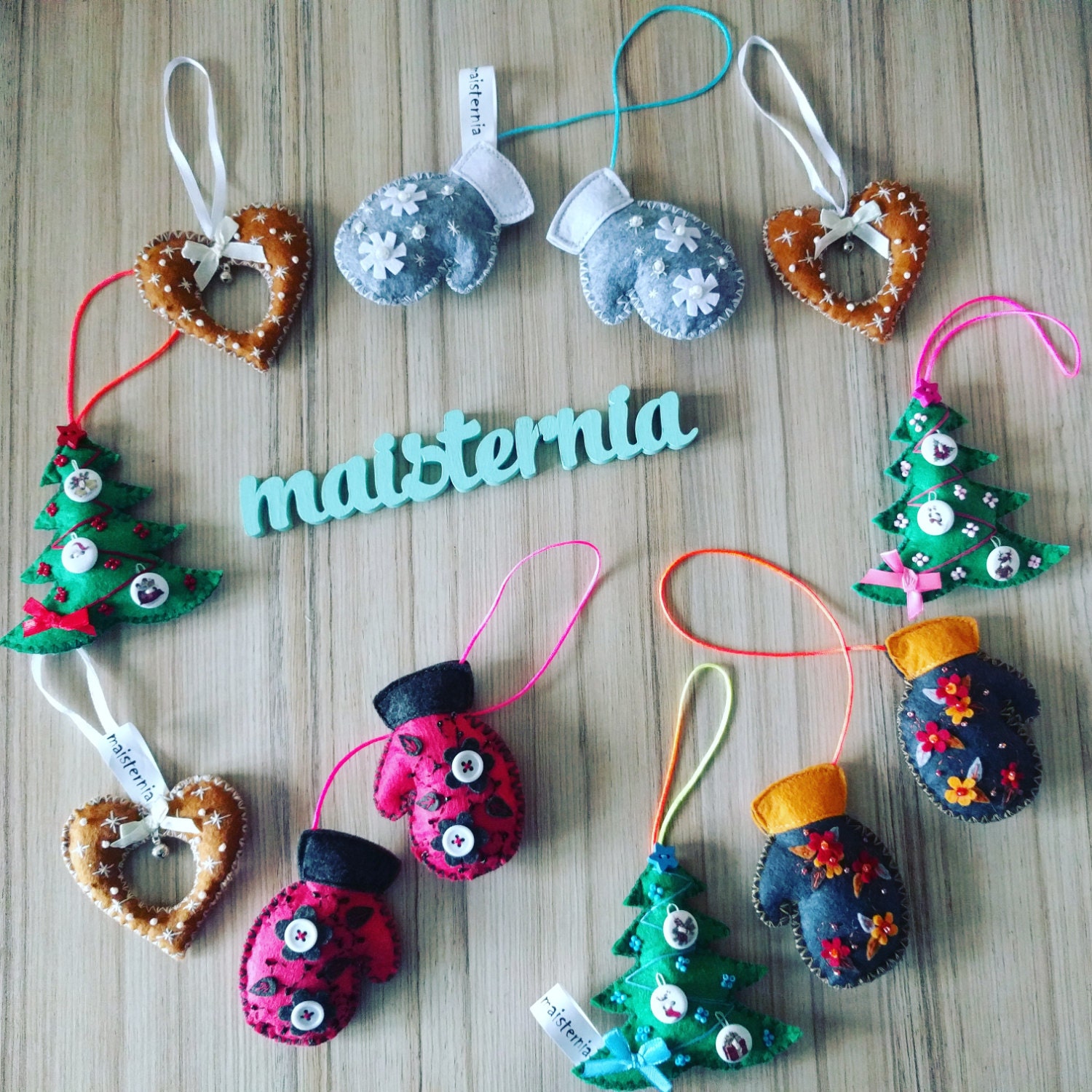 Christmas Felt Ornaments - Etsy