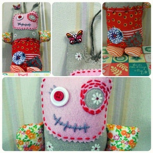 Handmade Monster Doll, Stuffed Monster Toy, Halloween and Christmas ...