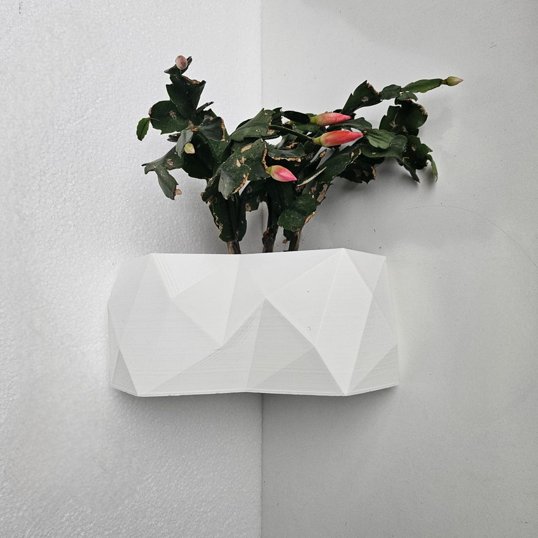 Corner Wall Planter, Corner Plant Pot, Geometric Plant Pot Holder, Gift ...