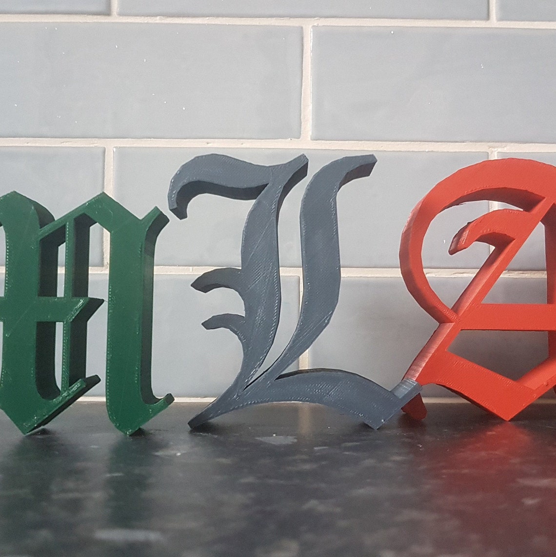 Custom Letters 3D Printed English Letters Writing Stylish - Etsy UK
