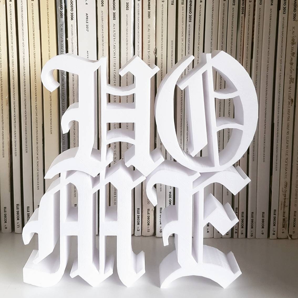Custom Letters 3D Printed English Letters Writing Stylish - Etsy UK