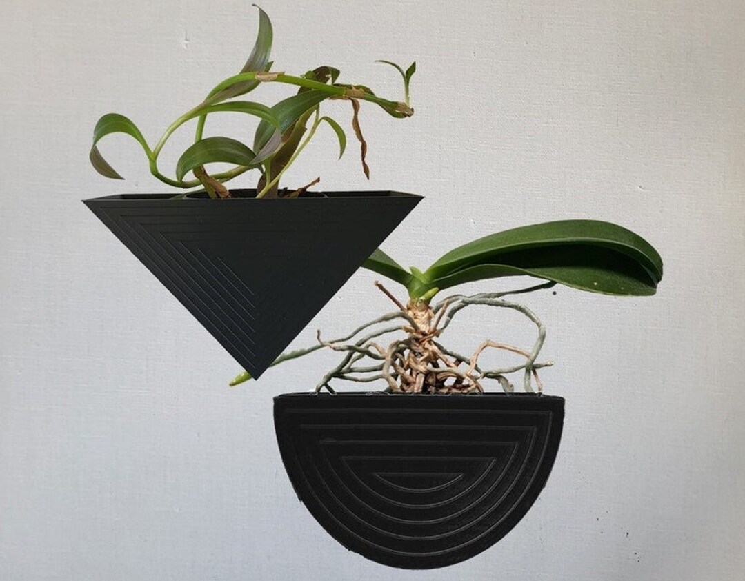 Geometric Wall Plant Pot, Triangle and Semicircle Shape - Etsy