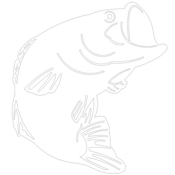 Large Mouth Bass Dxf File - Etsy