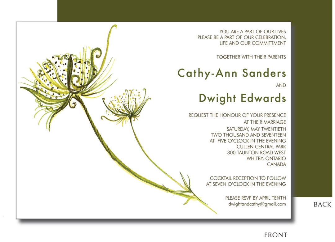 Dandelion Wedding Invitation Download - Etsy