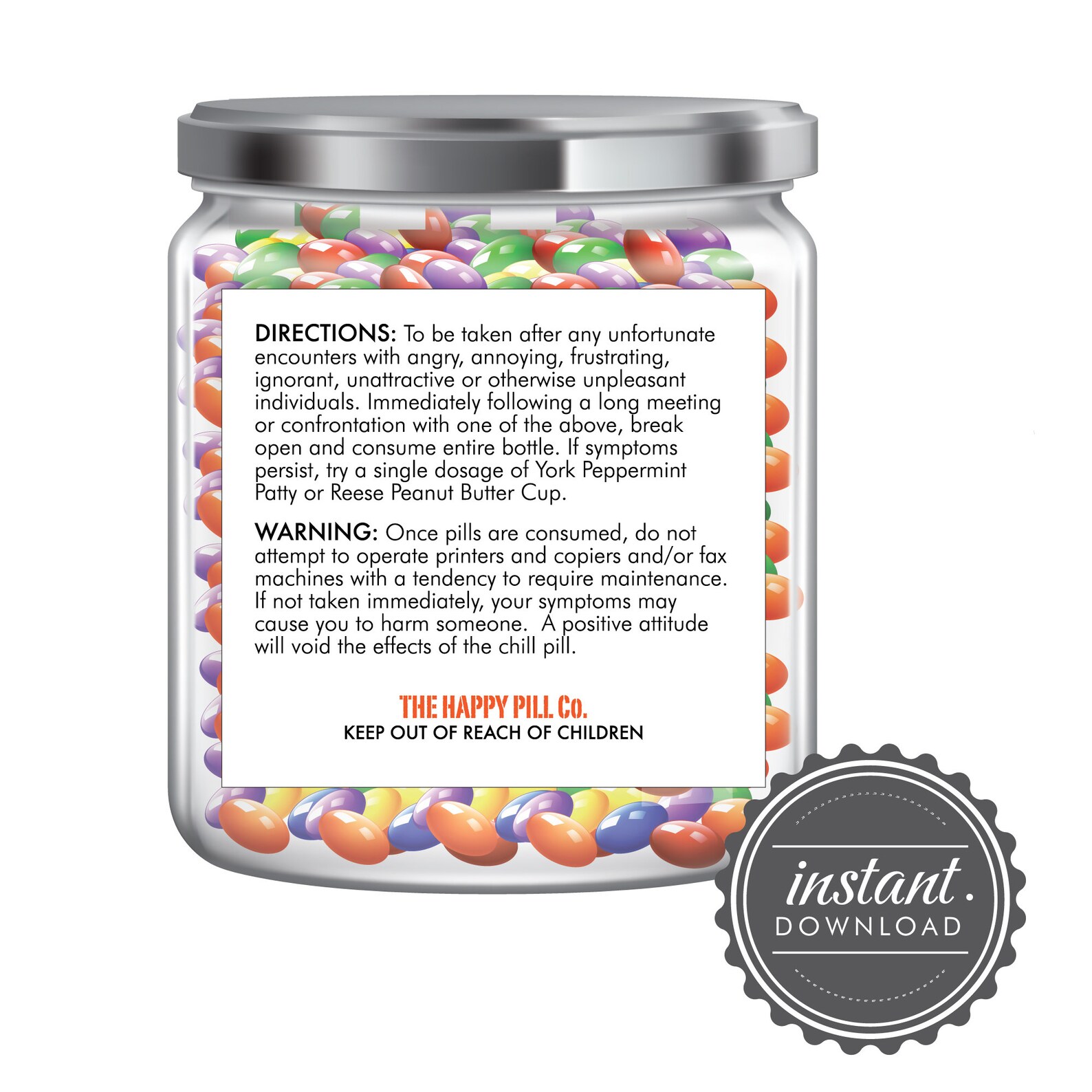 CHILL PILLS, Chill Pill Candy Label, Candy Jar, Pill Art, Pill Bottle ...