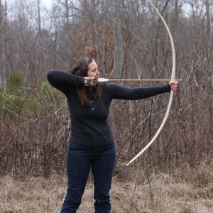 Traditional 68 Flat Longbow Handcrafted Out of Hickory - Etsy