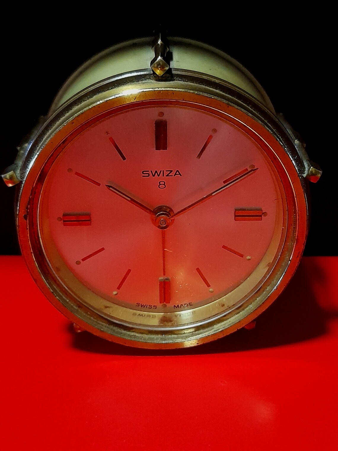 1960's Swiza 8 days/jours alarm table desk clock Swiza 8 | Etsy