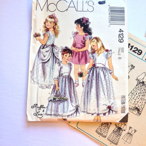 Flower Girl Dress PDF Sewing Pattern Classic Style Ages - Etsy