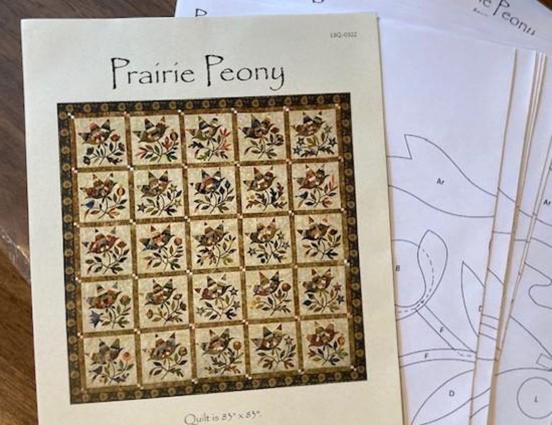 Prairie Peony Quilt - Pattern & Instructions by Laundry Basket Quilts ...