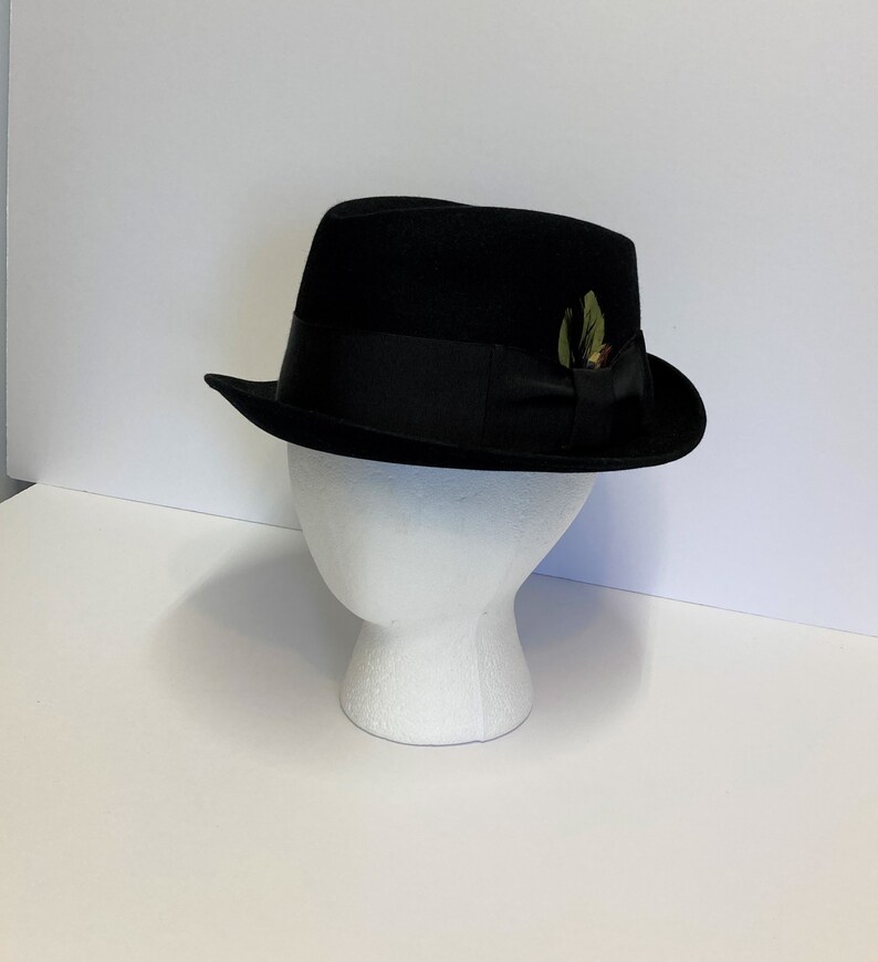 Adam 5th Avenue Black Fedora With Black Hat Band - Etsy