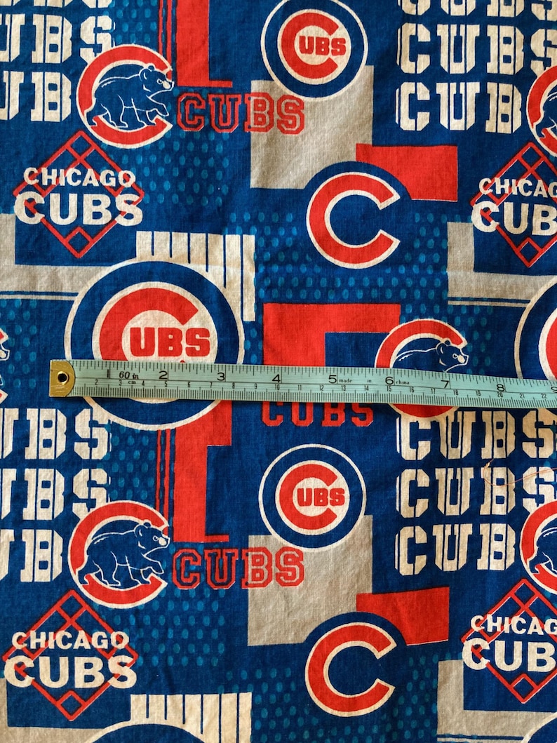 Chicago Cubs Cotton Fabric - Large Logo - Etsy