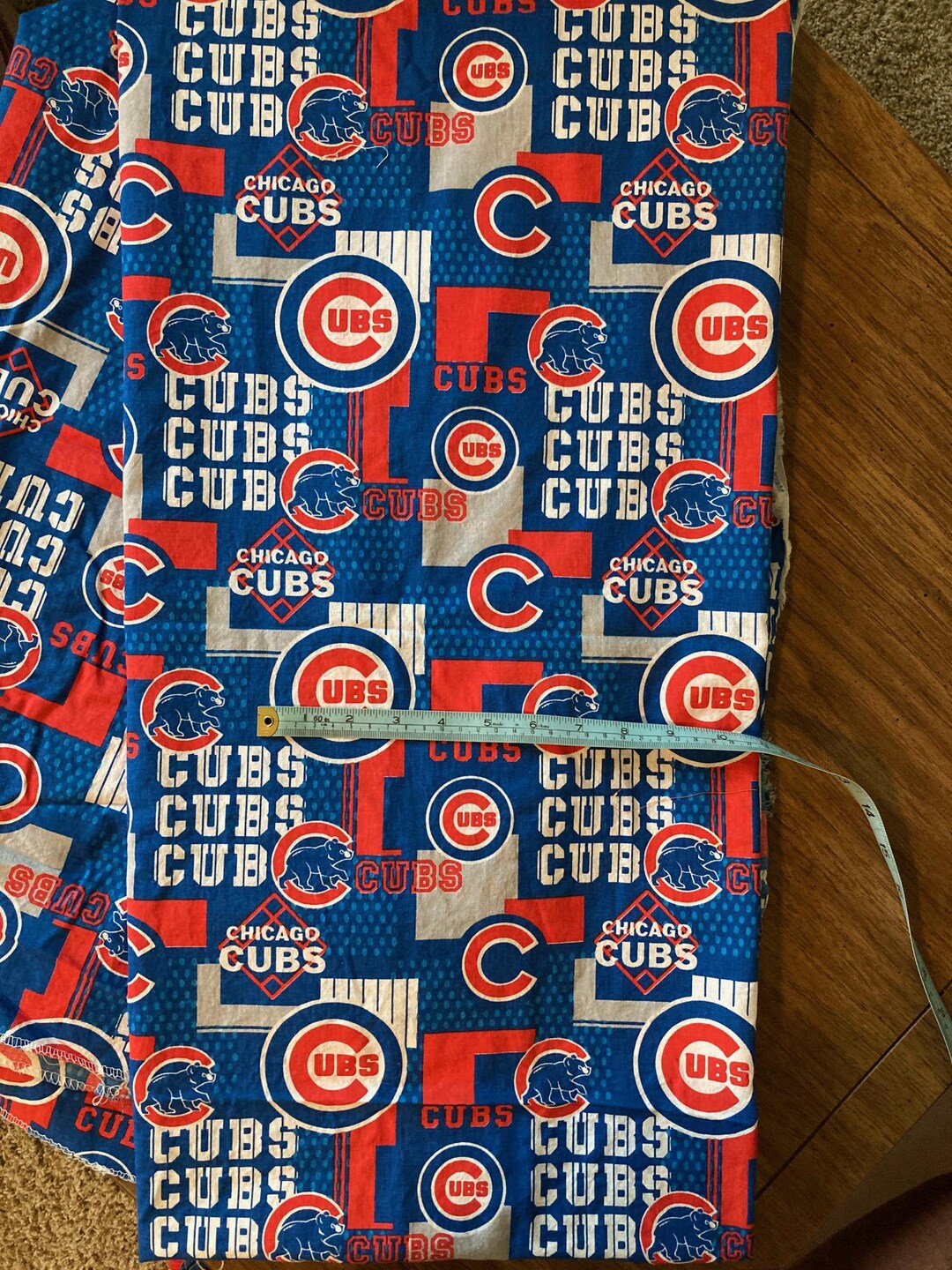 Chicago Cubs Cotton Fabric - Large Logo - Etsy