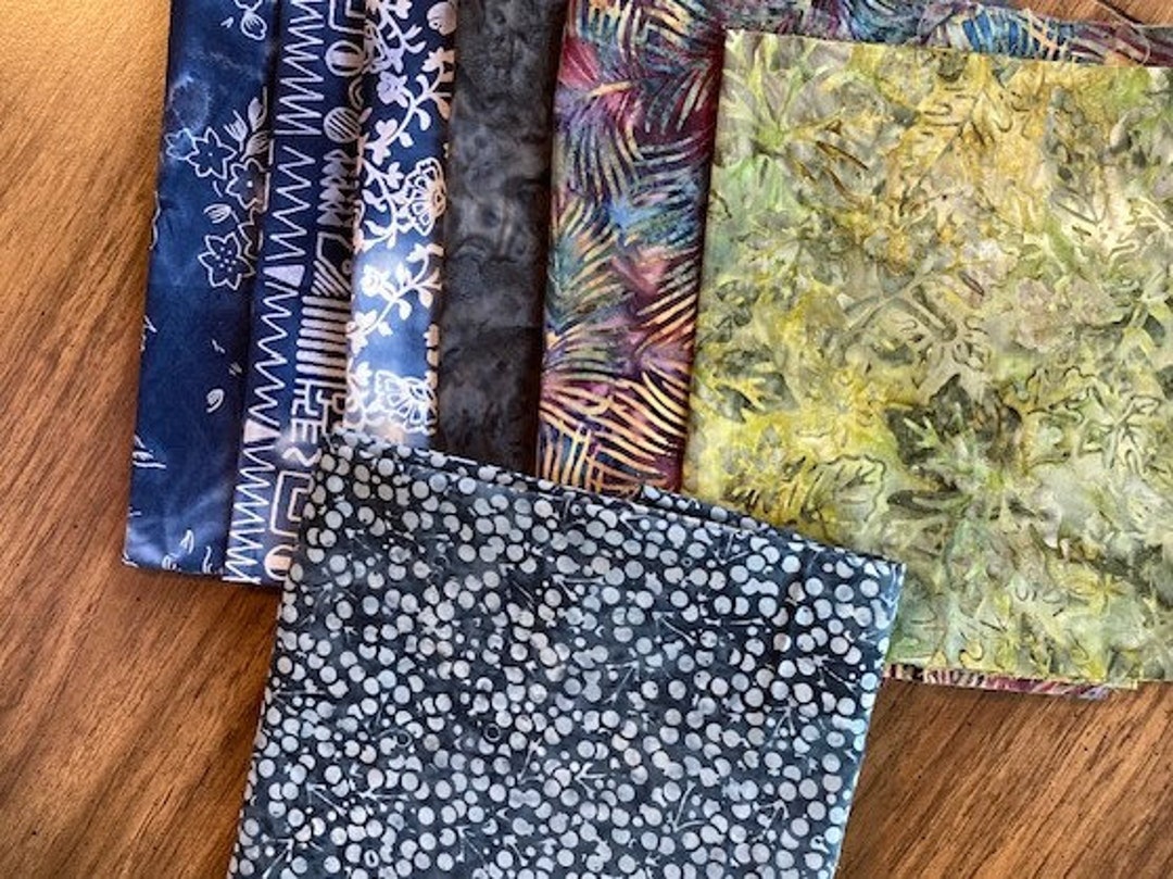 Batik Cotton Fabric Scraps and Yardage - Etsy