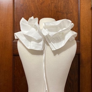 Adult Clown Collar/cuffs White Ruffle - Costume Clown Accessory ...