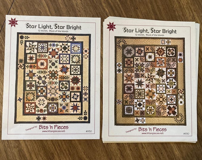 Star Light Star Bright Block of the Month - 2 Layouts - Etsy