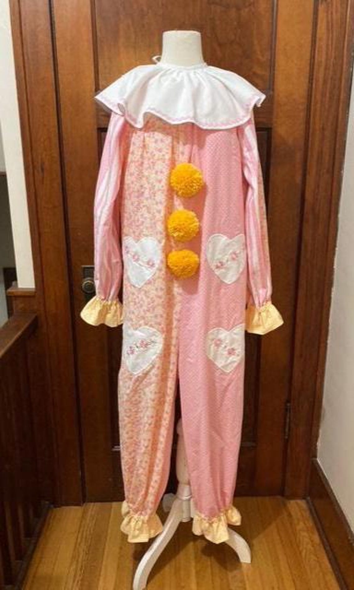 Adult Fits Approx. 5' to 5'3" Clown Suit Costume 2 Piece Pink and ...