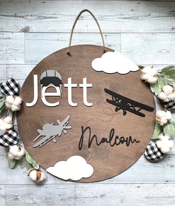 Nursery Name Sign/ Round Name Sign/ Crib Name Sign/ Nursery - Etsy