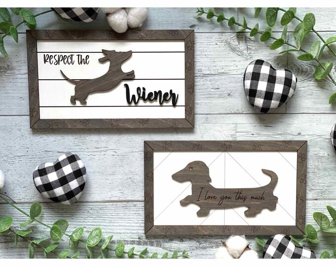 Dog Decor/ Pet Signs/ Dachshund Decor/ Dachshund Signs/ Farmhouse Pet ...