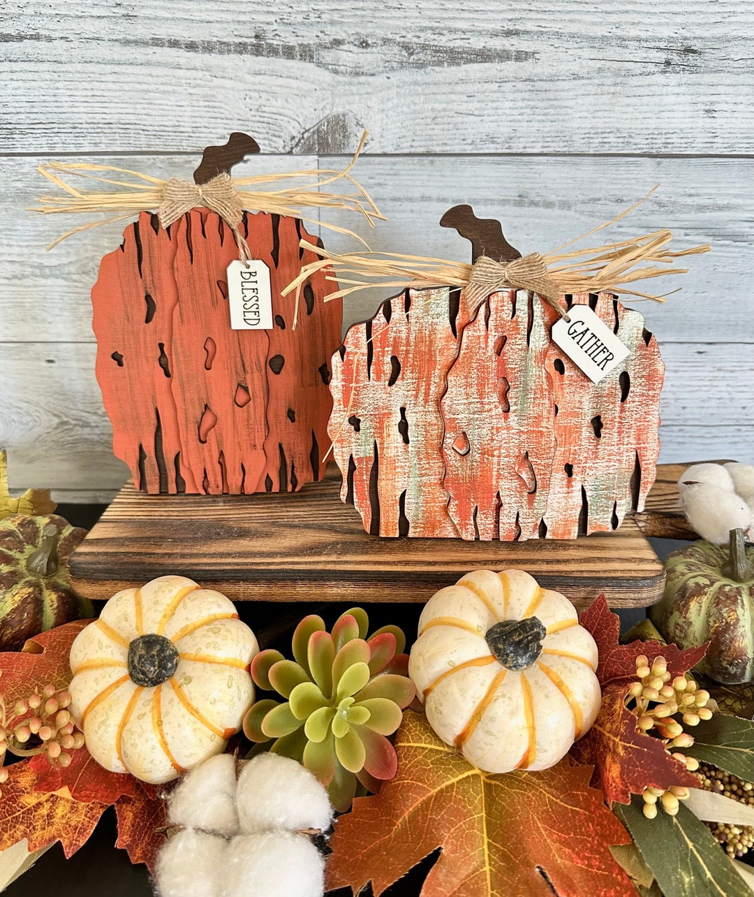 Rustic Pumpkin/ Farmhouse Pumpkin/ Pumpkin Decor/ Grungy Pumpkin Decor ...