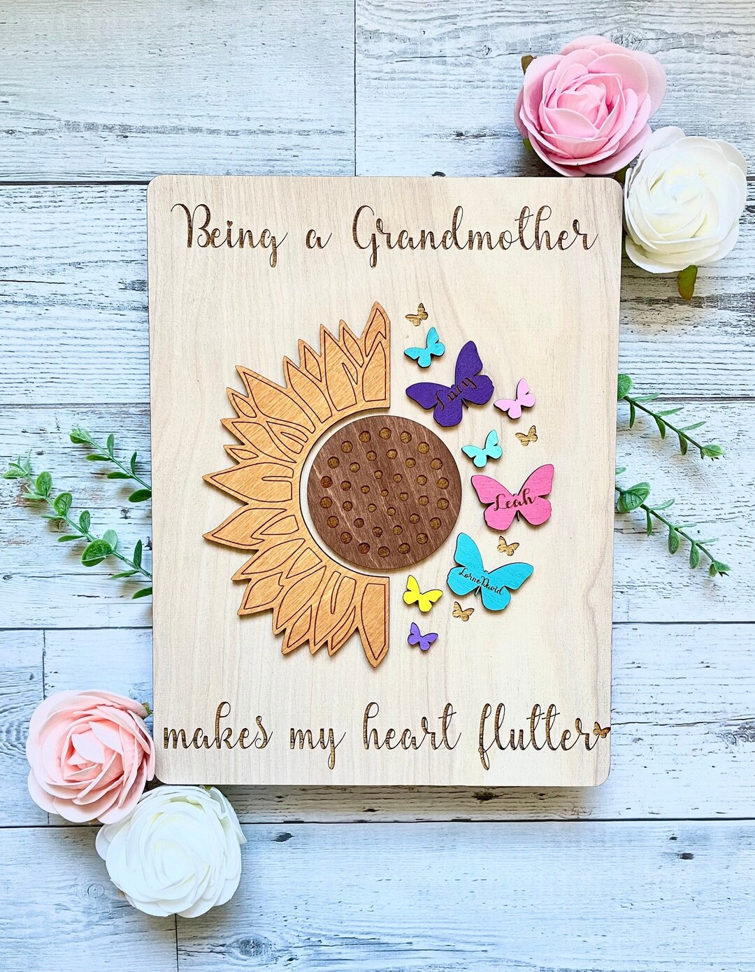 Grandchildren Personalized Gift/ Mother's Day Sign/ Grandparent Gift ...