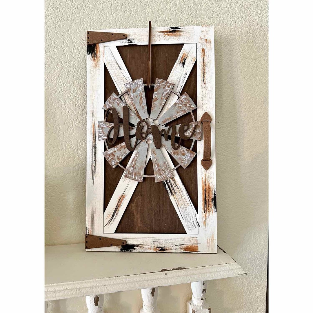 Barn Door Wreath**only**/ Farmhouse Decor/ Windmill Wreath**only ...