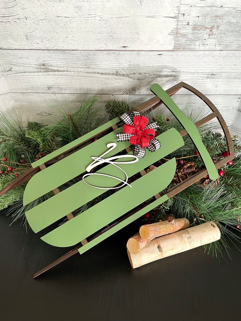 Decorative Sled/ Christmas Sled/ Farmhouse Sled/ Sled Decor/ - Etsy
