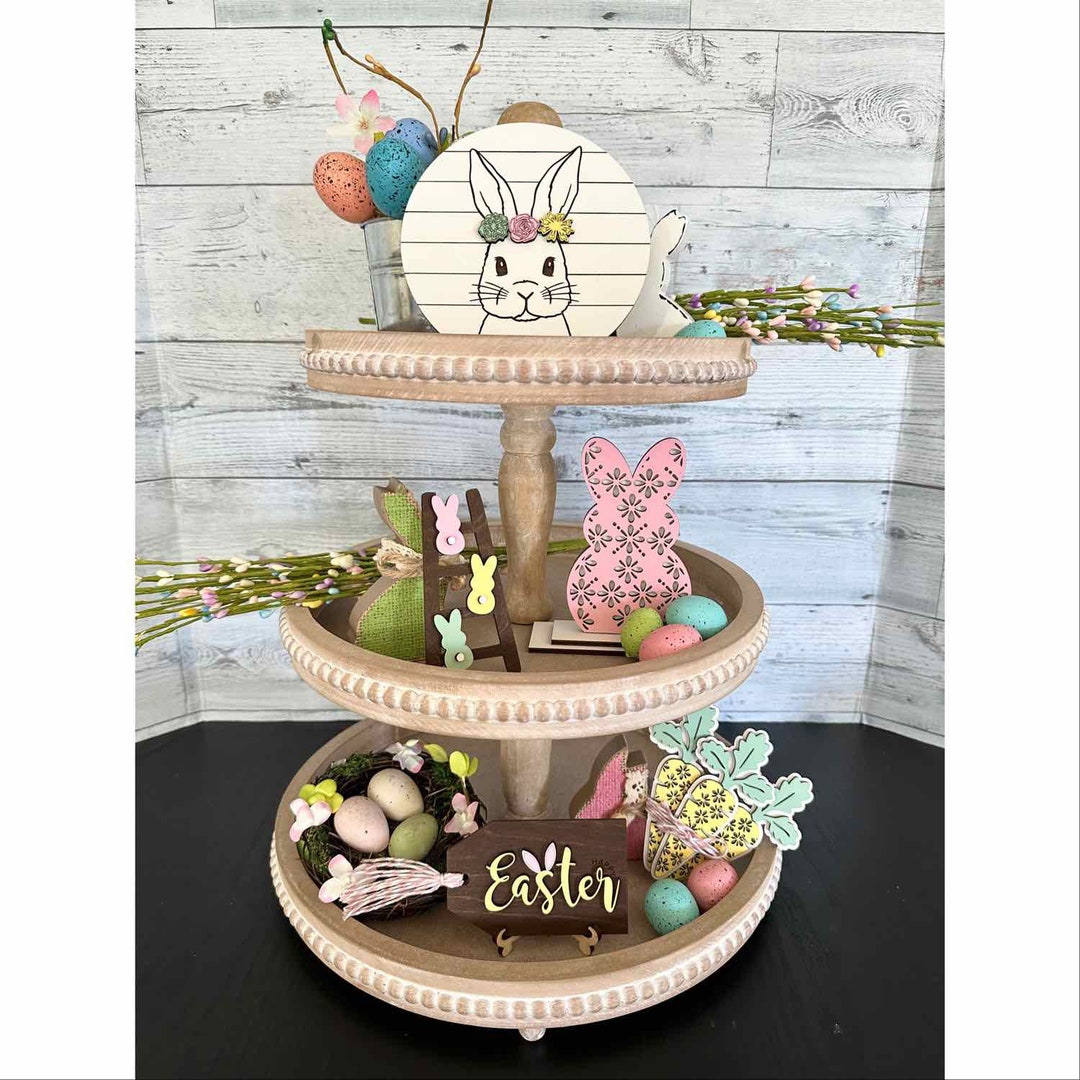 Easter Decor/ Easter Tiered Tray Decor/ Tiered Tray Decor/ Tiered Tray ...
