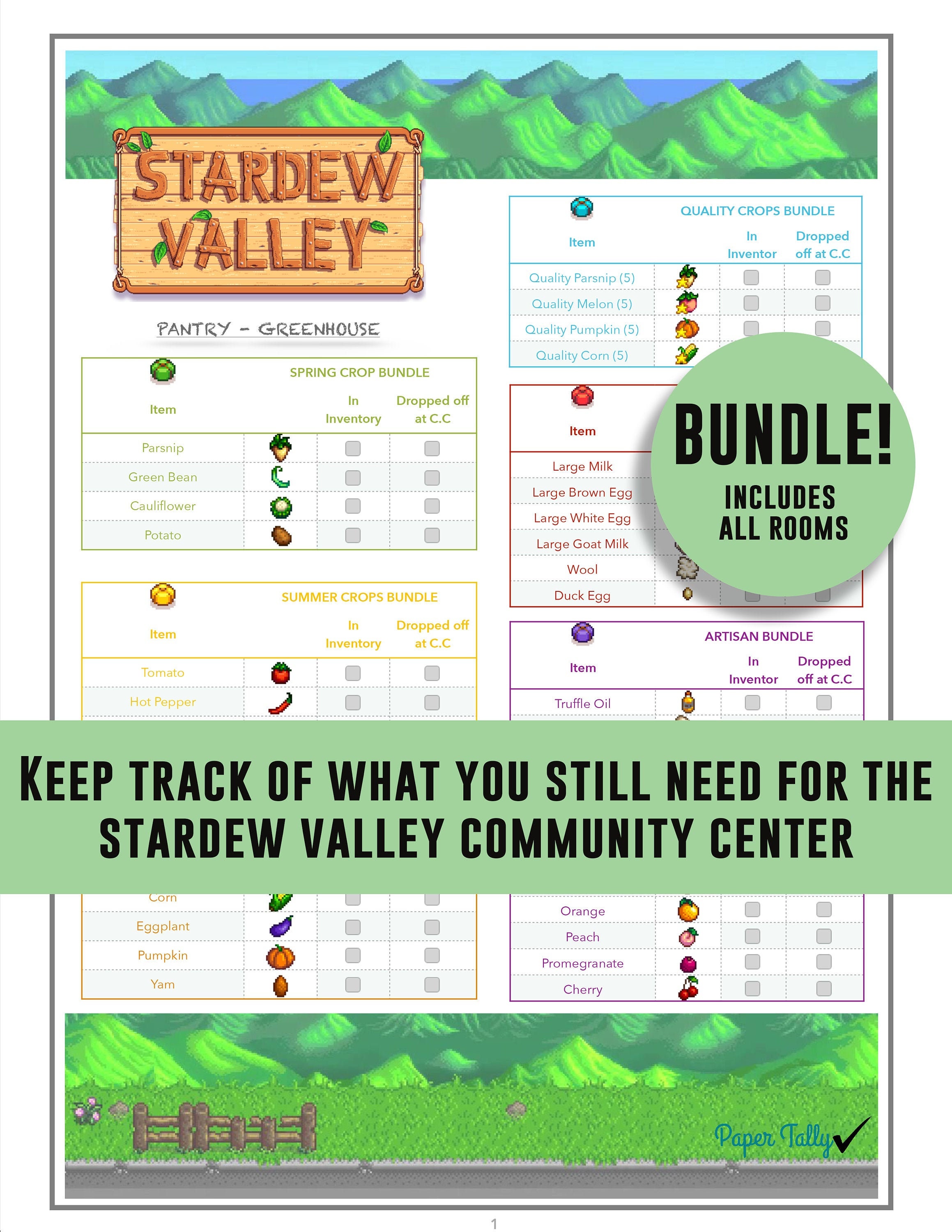 Stardew Valley BUNDLE! - Etsy