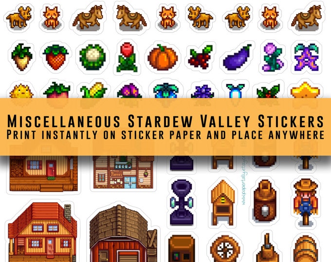 Stardew Valley, Stickers, Animals, Crops, Farm, Video Game Stickers ...