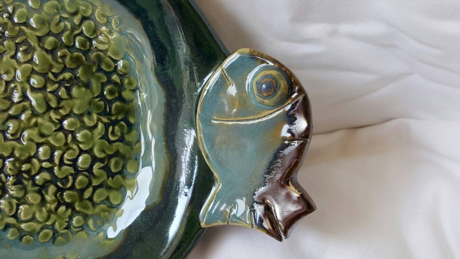 Seaside Serving Platter With Fish Embellishments - Etsy