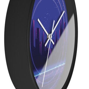 Retro 80's Cyberpunk Wall Clock, Vintage Vaporwave Silent Clock ...