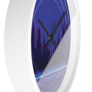 Retro 80's Cyberpunk Wall Clock, Vintage Vaporwave Silent Clock ...