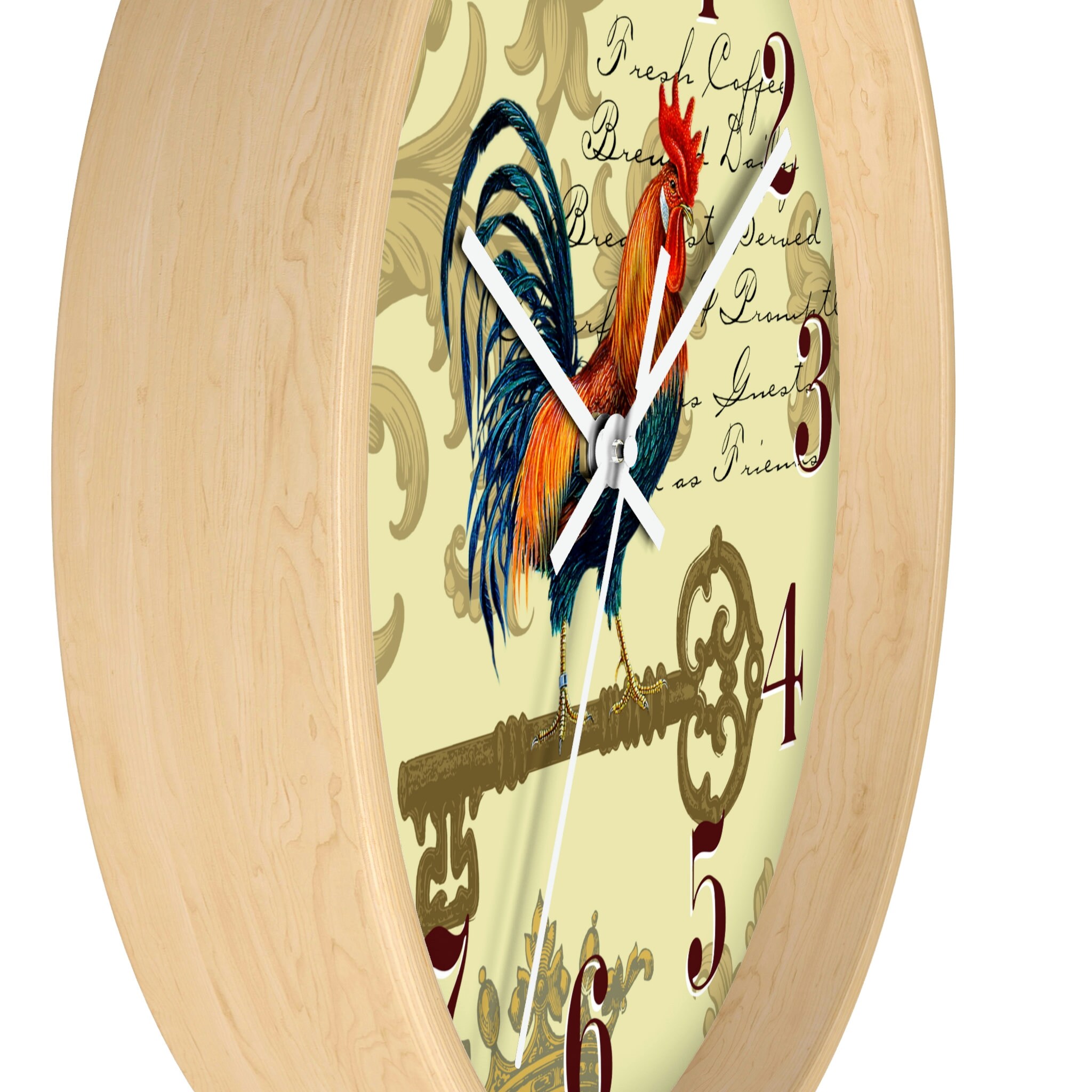 Vintage Farmhouse Rooster Wall Clock Rustic Farmhouse Clock Unique ...