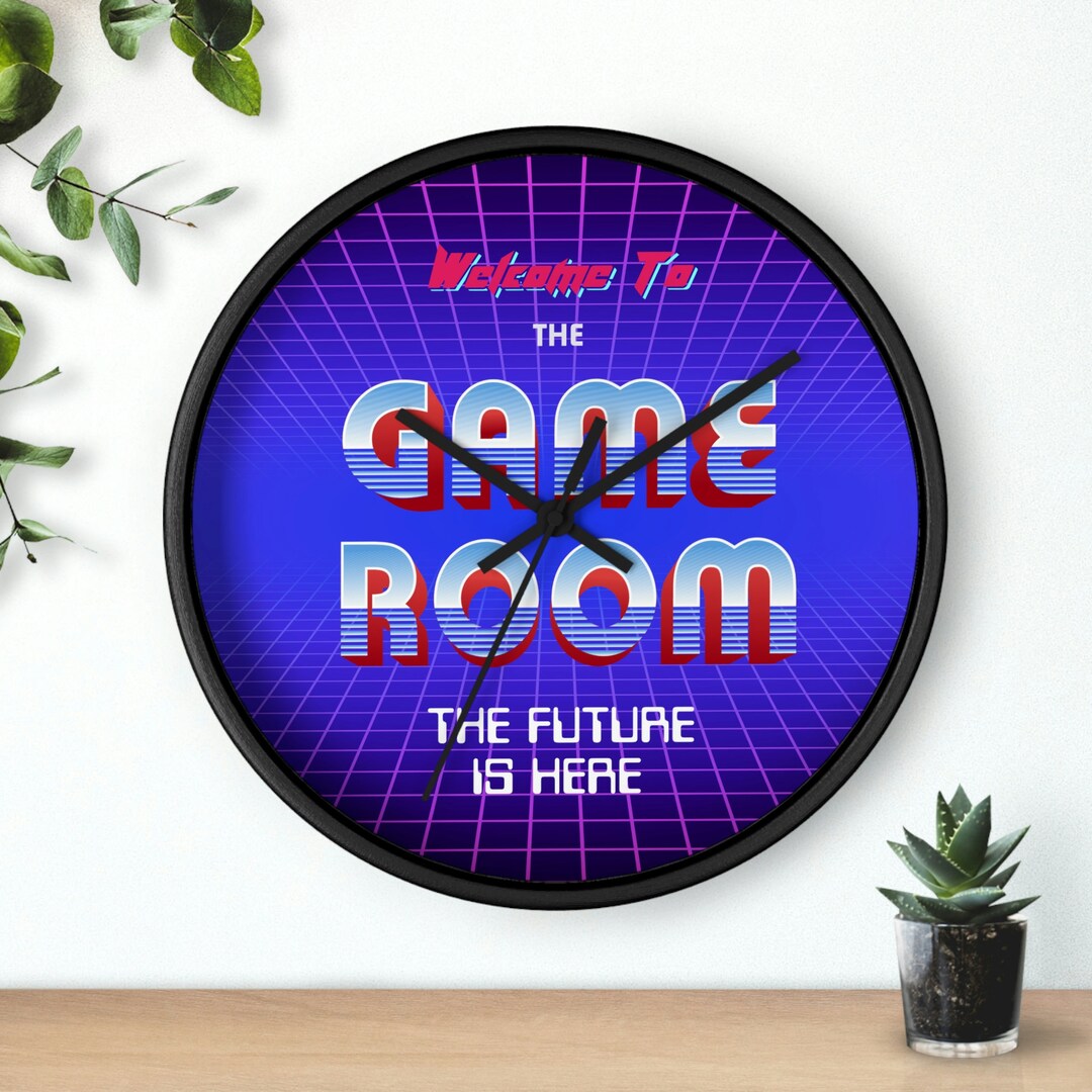 Retro 80's Cyberpunk Wall Clock Vintage Vaporwave Silent - Etsy