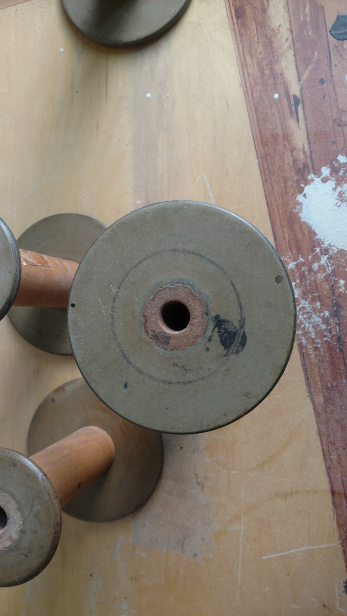 Vintage Industrial Textile Spools - Etsy