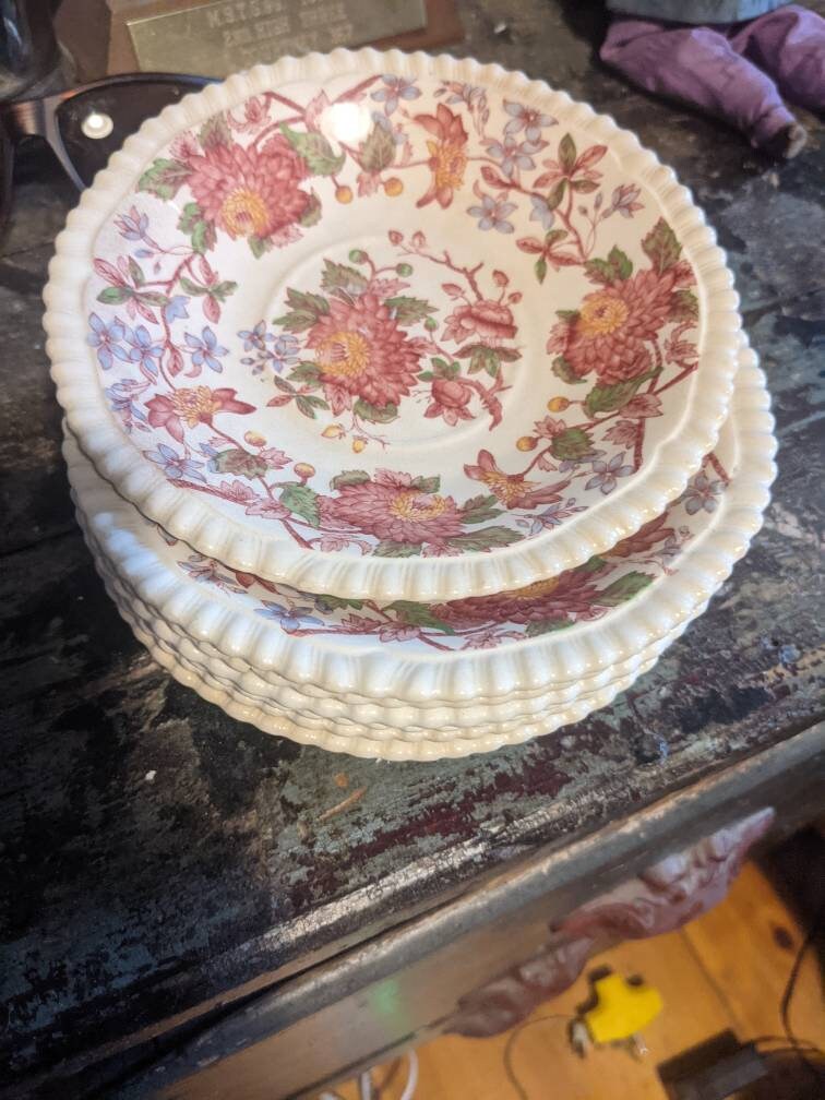 Spode Set of Seven Saucer Plates - Etsy